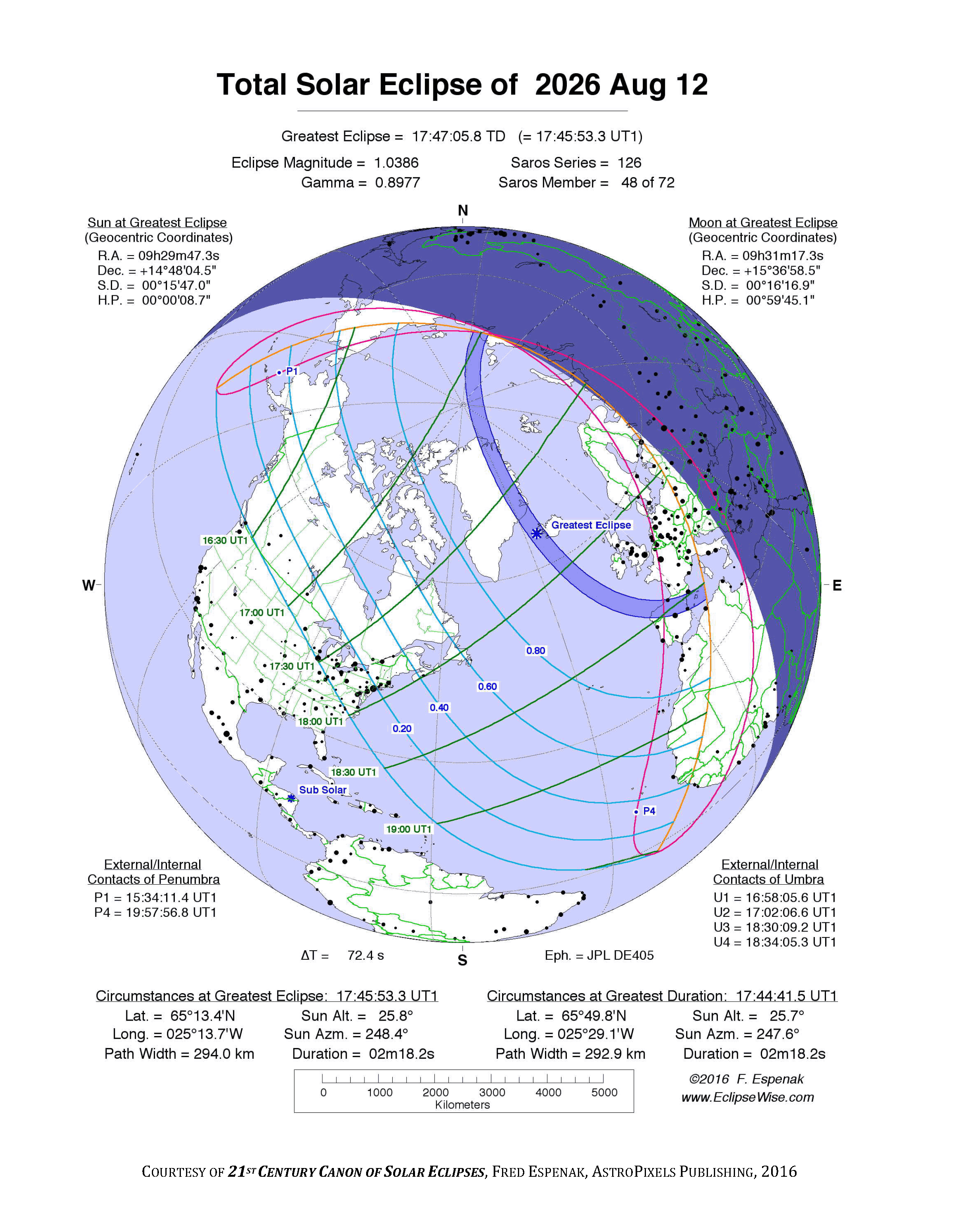 EclipseWise Total Solar Eclipse Of 2026 Aug 12